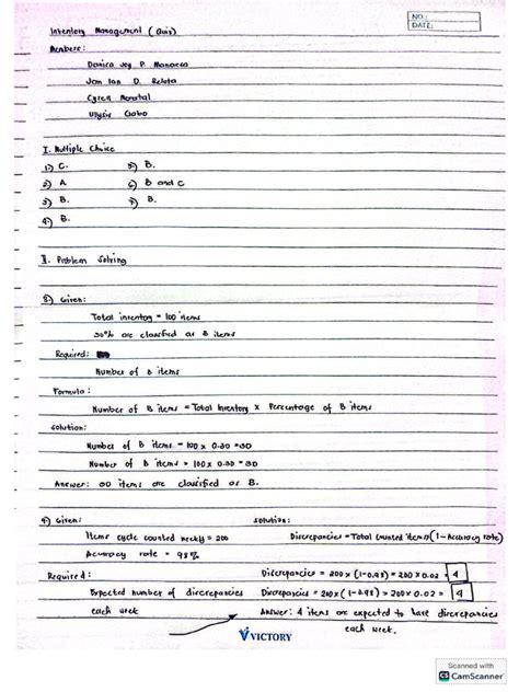 Inventory Management Assignment Pdf