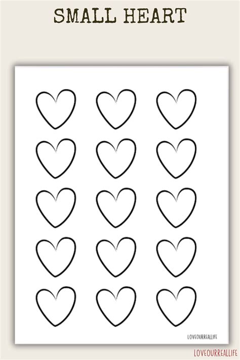 Small Heart Shape Template Free Pattern For Heart Template Printable