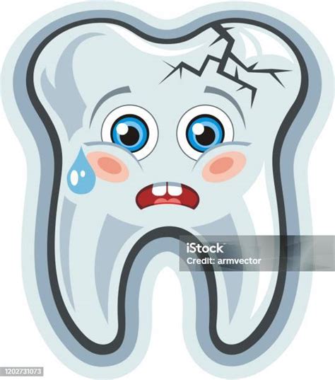 Tecknad Tand Tandvärk Vektorgrafik Och Fler Bilder På Lycka Lycka Serier Tänder Istock