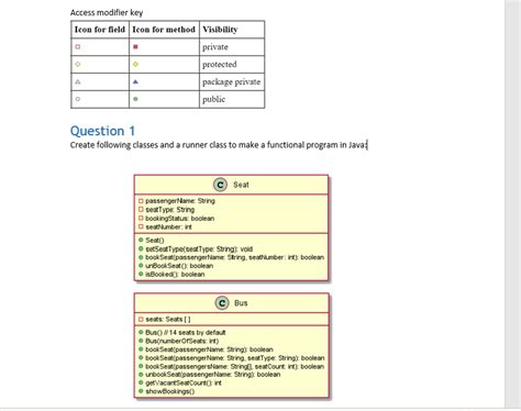 Solved Instructions Create Classes According To The