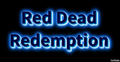 Red Dead Redemption Text Effect And Logo Design Videogame