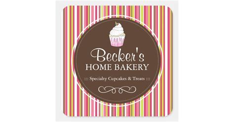Fun Bakery Packaging Stickers Zazzle