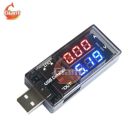 Dual Output Usb Current Voltage Meter Tester Charging Detector