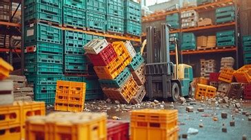 Free Warehouse Accident Scene Image Warehouse Forklift Accident