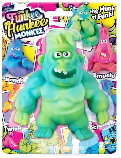 Funkee Hunkee Monkee Green Yellow Figure Super Stretchy