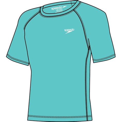 Speedo Mens Uv Swim Shirt Short Sleeve Loose Fit Easy Teeloose Arctic