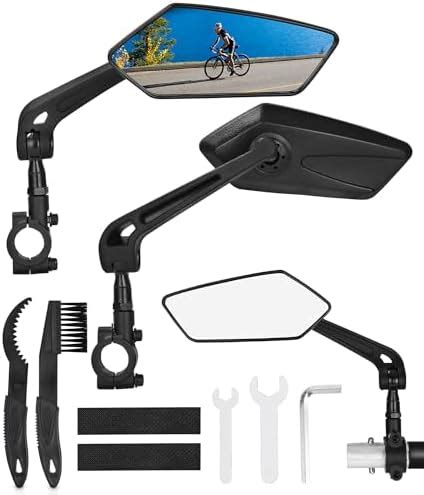 2 Pezzi Specchietti Bici 360° Regolabile Ruotabile Specchietto
