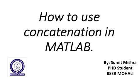 How To Use Concatenation In Matlab Matlab Concatenation Tutorial