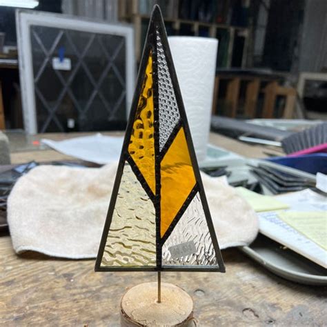 Trees With Birch Bases Country Stained Glass