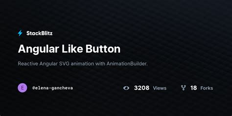 Angular Like Button Stackblitz