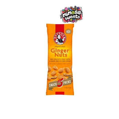 Bakers Mini Ginger Nuts 40gx5 Mimosa Sweets