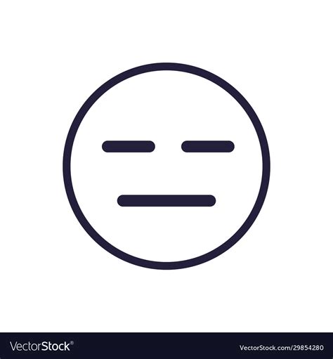 Neutral Face Icon Neutral Face Icon Vector Image Suitable For Mobile