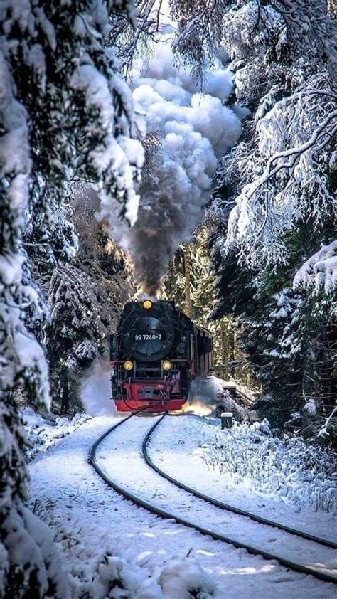 Fondo De Pantalla De Invierno Para Escritorio Con Trenes