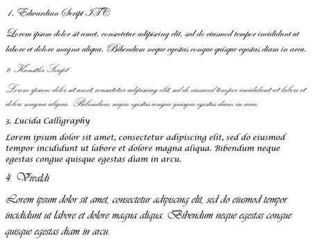12 Best Calligraphy Fonts In Microsoft Word