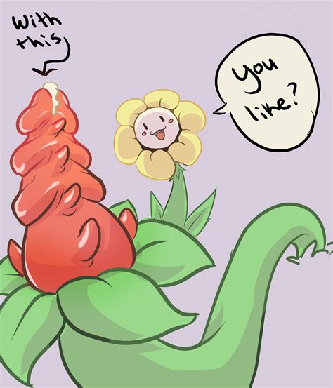 Rule 34 3 Barbed Penis English Text Flora Fauna Flowey The Flower Looking At Viewer Male