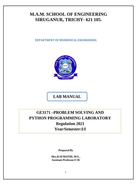Ge3171 Pspp Lab 1 12 Th Ex Pdf Control Flow Variable Computer