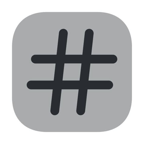 Hashtag User Interface And Gesture Icons