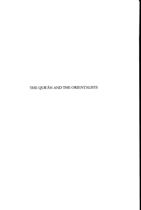 The Quran And The Orientalists By Muhammad Mohar Ali Ex Professor University Of Madinah