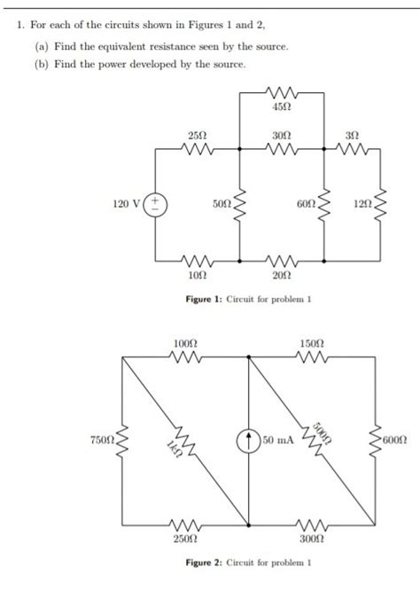 1 For Each Of The Circuits Shown In Figures 1 And 2 A Find The