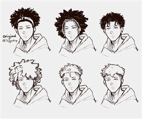 Hairstyles Oc Black Person Hair Style Anime Afro Drawing Braids