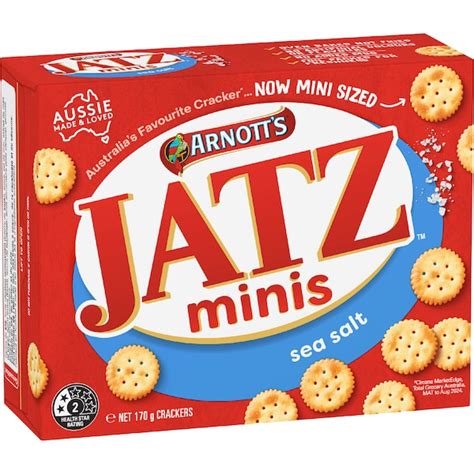 Arnotts Jatz Mini Crackers Sea Salt 170g Woolworths