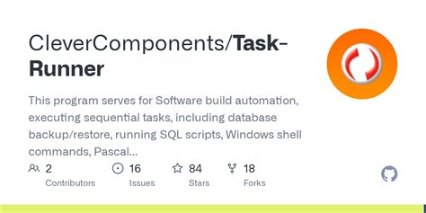 GitHub CleverComponents Task Runner This Program Serves For Software Build Automation