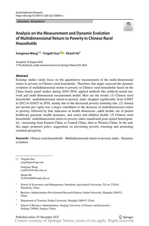 Analysis On The Measurement And Dynamic Evolution Of Multidimensional