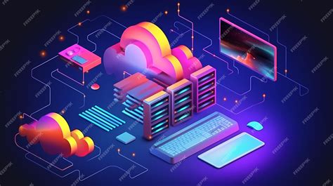 Premium Ai Image Network And Internet Communication Technology Concept Data Center Structure