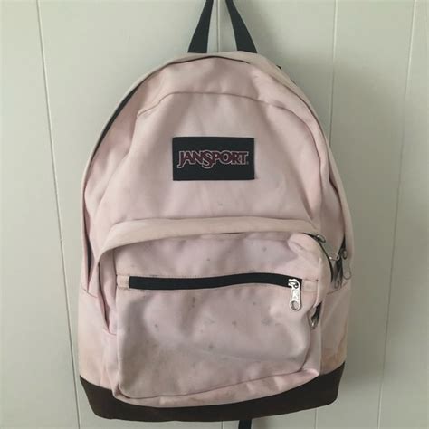 Jansport Bags Jansport Backpacklight Pink With Suede Bottom Poshmark