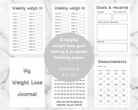 Weight Loss Printable Reason Reward Chart Reward Chart Printables