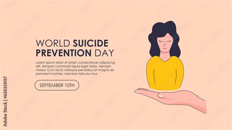 Vector World Suicide Prevention Day Background Template Stock Vector