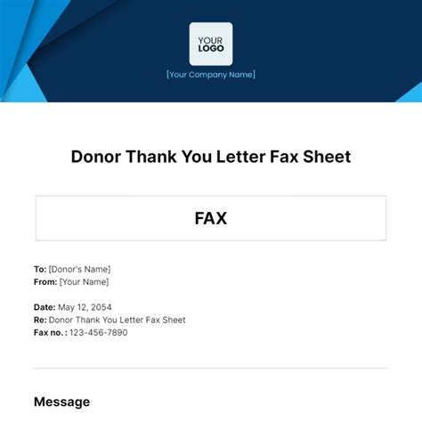 Donor Thank You Letter Template