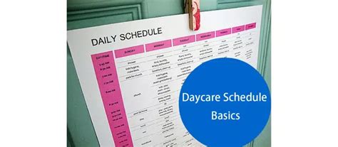 Customizing The Best Sample Daycare Schedule