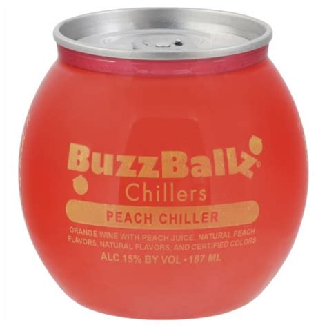 Buzzballz Chillers Peach Chiller Ready To Drink Cocktail Single Can