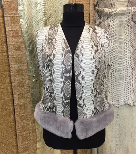 Womens Python Leather Vest Leather Guys Luxury Leather Jackets
