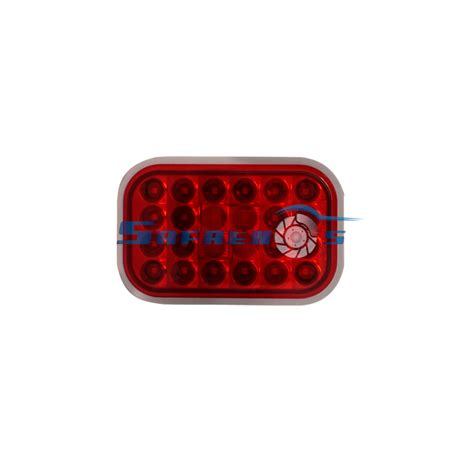 Stop Rectangular 24 Led Rojo