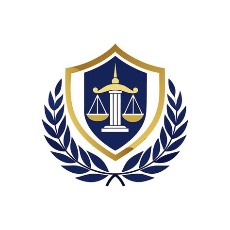 Premium Vector A Gold And Blue Shield With A Gold And Blue Symbol