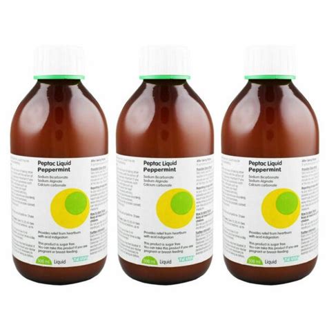 Peptac Peppermint Flavour Antacid 500ml 3 Pack