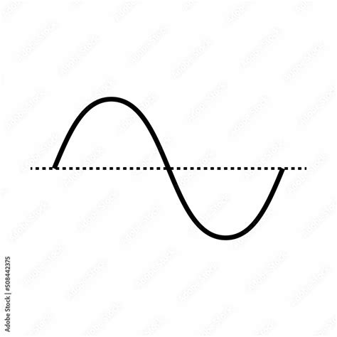 Sine Wave And Sinusoidal Waveform Vector Illustration On White
