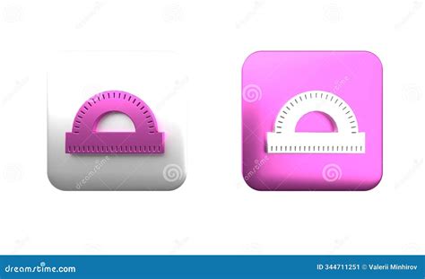Colorful Protractor Grid For Measuring Degrees Icon Isolated On White Background Tilt Angle