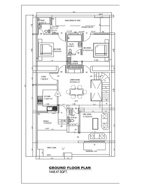 30 X 60 Ground Floor Plan 01 Pdf