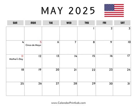 May 2025 Us Calendar With Holidays Holidays In April February