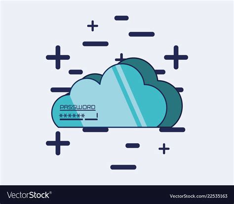 Cloud Computing Data Privacy Icon Royalty Free Vector Image