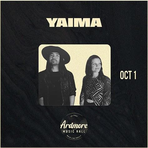 Yaima Tickets At Ardmore Music Hall In Ardmore By Ardmore Music Hall Tixr