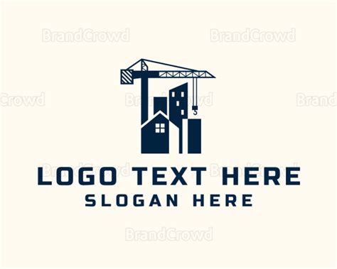 Building Construction Crane Logo Brandcrowd Logo Maker
