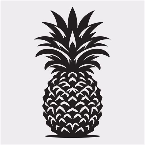 Pineapple Silhouette On White Background 47818286 Vector Art At Vecteezy
