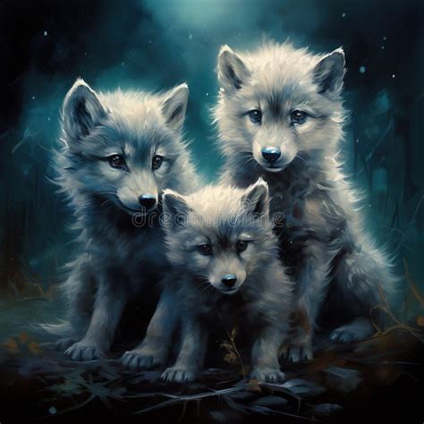 Wolf Cubs Stock Illustration Illustration Of Nature 293692234
