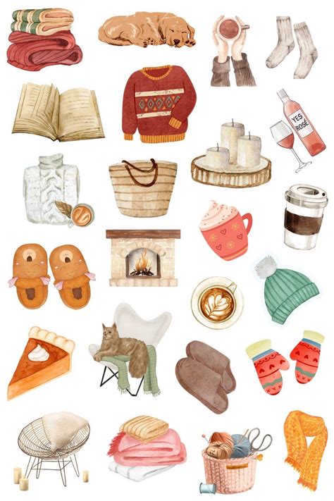 Comfy Cozy Stickers Journal And Planner Stickers Cozy Stickers