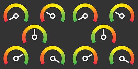 Meter Signs Infographic Gauge Element Score Arrow Set Vector Score