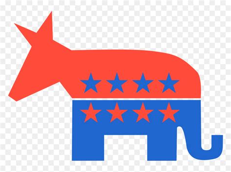 Democratic And Republican Party Symbol Fusion Political Unity Imagery
